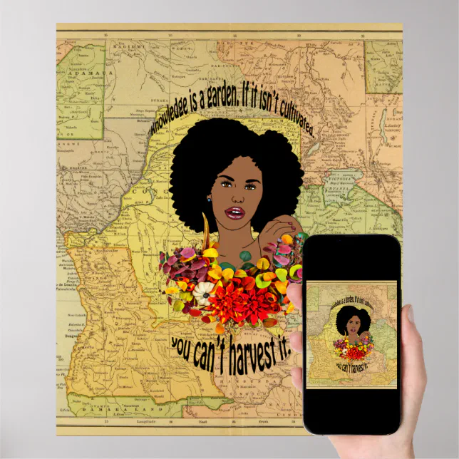 Black Woman African Proverbs Quotes Wisdom art Poster | Zazzle