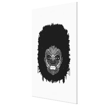 Black Woman with African Tribal Face Markings Canvas Print | Zazzle