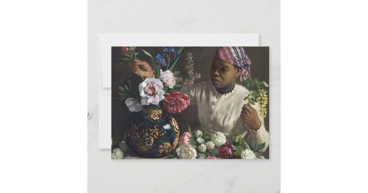Black Woman with Peonies | Frédéric Bazille | Zazzle
