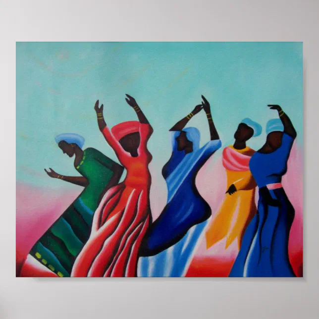 Black Women Dancing Poster | Zazzle