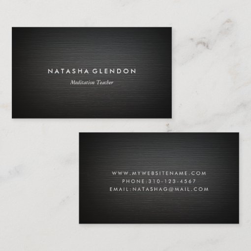 Black Wood Zen Business Card | Zazzle