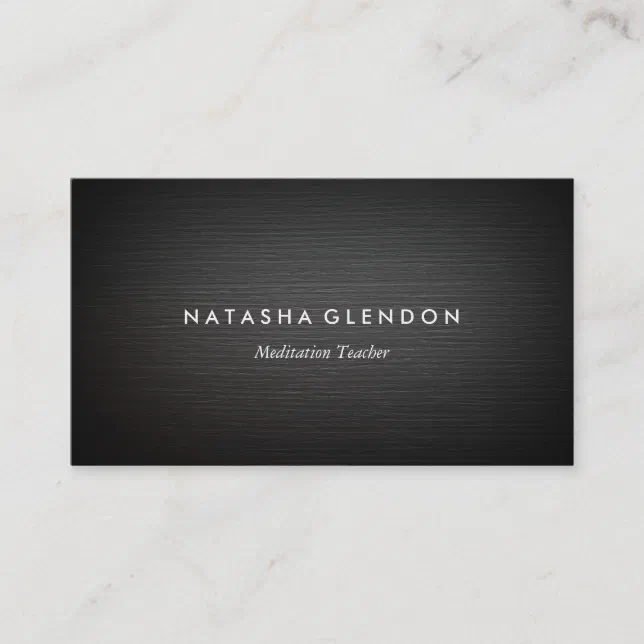 Black Wood Zen Business Card | Zazzle
