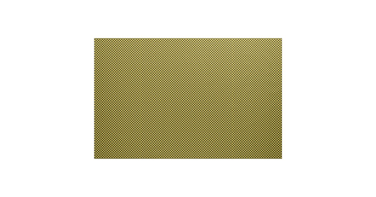 Black & Yellow Checker Pattern Fabric | Zazzle