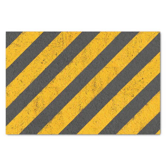Black & Yellow Construction Zone Tissue Paper | Zazzle
