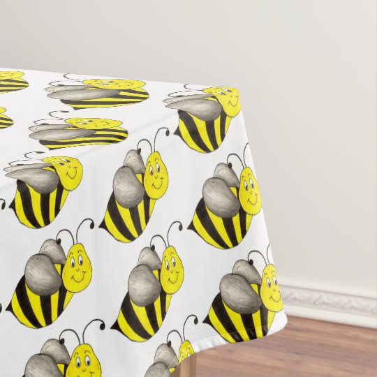 Silly Yellow/Black Bee-Like Stripes Pattern Tablecloth | Zazzle.com