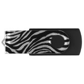 Black Zebra Print Custom Monogram girly Flash Drive | Zazzle