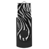 Black Zebra Print Custom Monogram girly Flash Drive | Zazzle