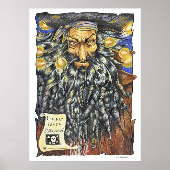 Blackbeard Large Poster | Zazzle.com