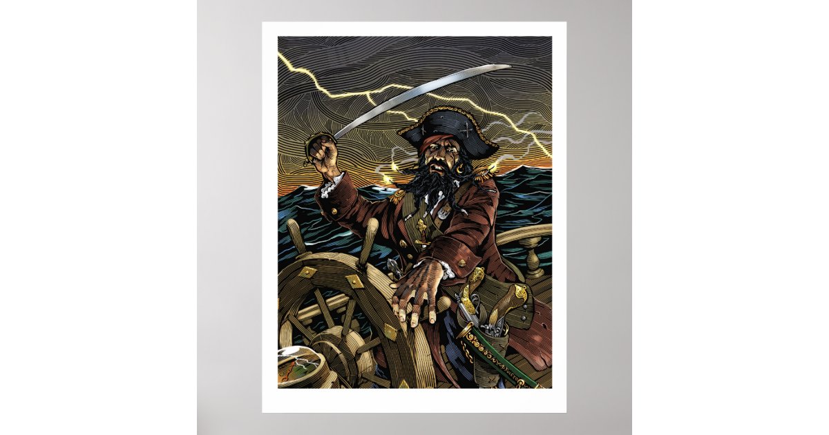 Blackbeard Pirate Poster | Zazzle