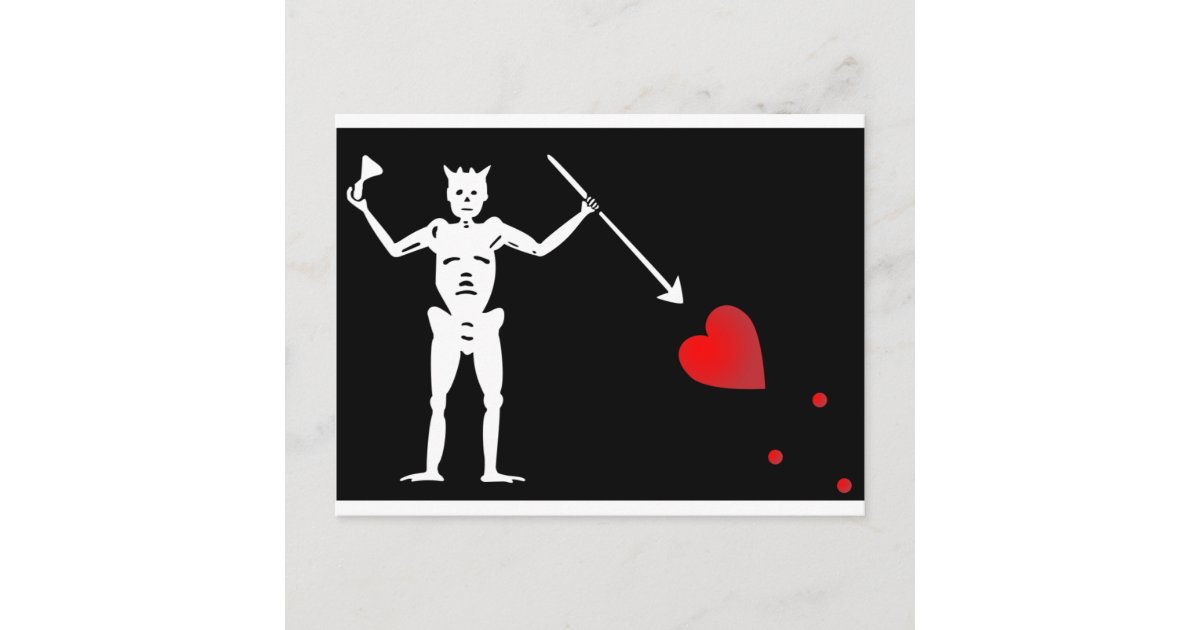 BlackBeards Flag (Edward Teach) Postcard | Zazzle