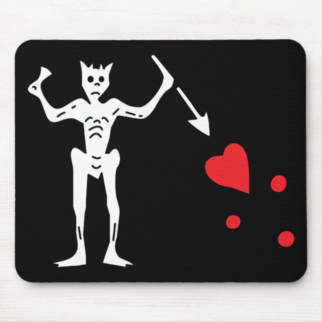 Blackbeard's Pirate Flag Mouse Pad | Zazzle