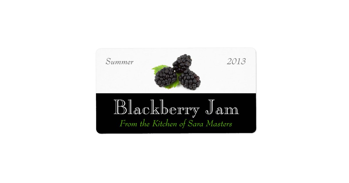 Blackberry Jam Canning Labels | Zazzle