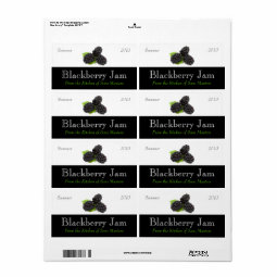 Blackberry Jam Canning Labels | Zazzle