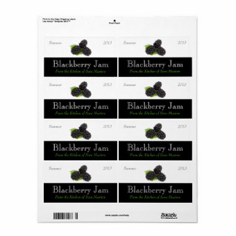 Blackberry Jam Canning Labels | Zazzle
