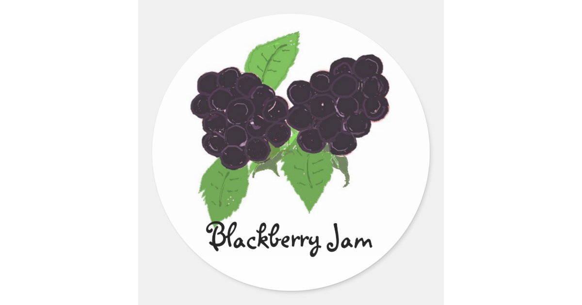 Blackberry Jam Classic Round Sticker | Zazzle