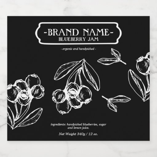 Blackberry Jam Jar Label Packaging Design | Zazzle