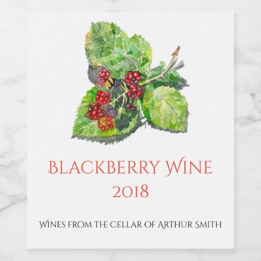 BlackBerry Wine Label | Zazzle
