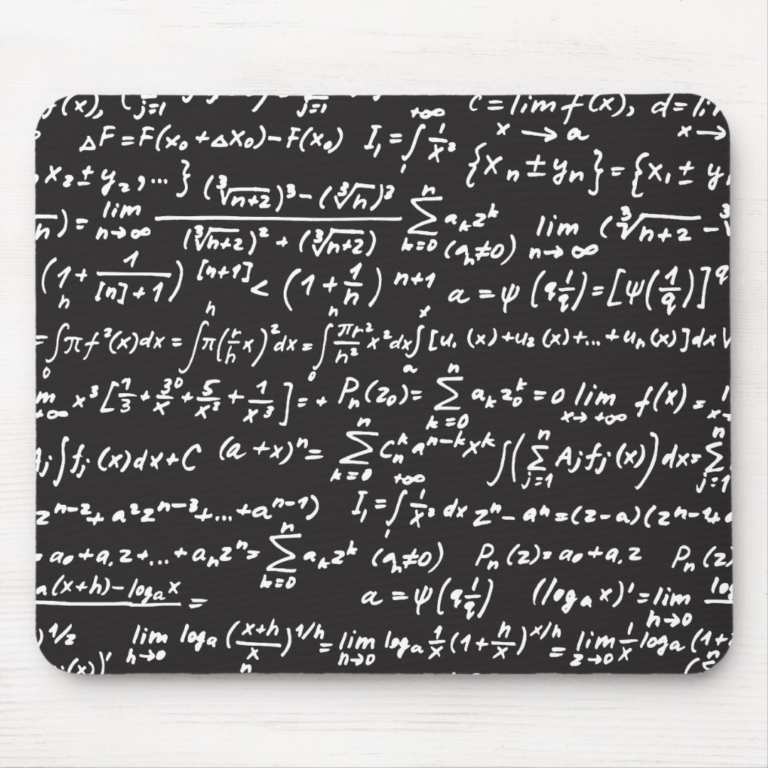 Blackboard Math Equations Mouse Pad | Zazzle