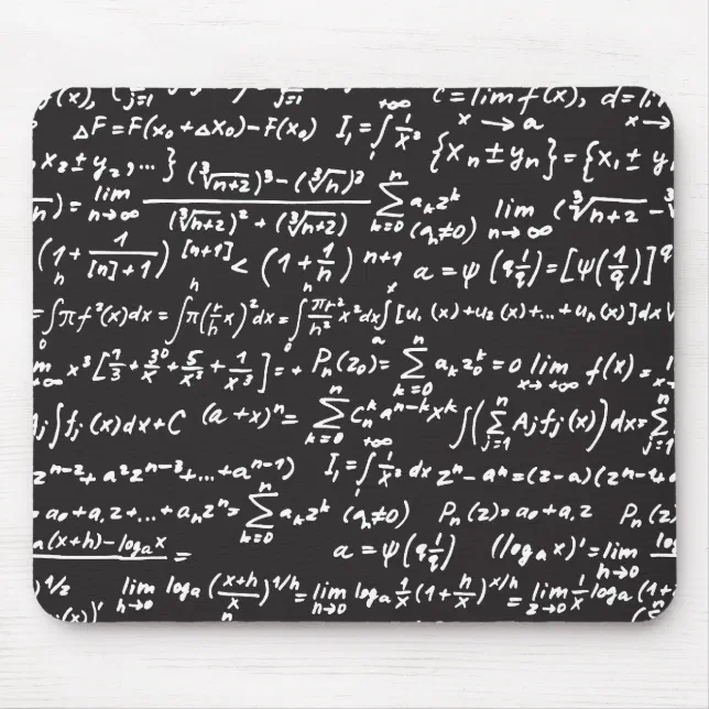 Blackboard Math Equations Mouse Pad | Zazzle