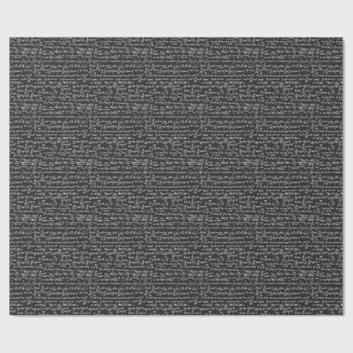 Blackboard Math Equations Wrapping Paper | Zazzle