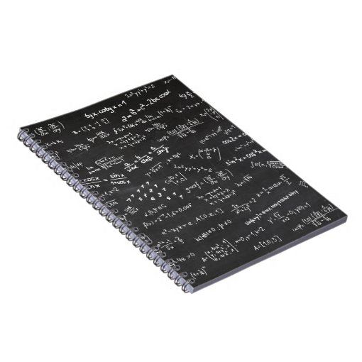Blackboard Math Notebook | Zazzle