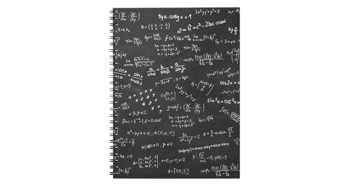 Blackboard Math Notebook | Zazzle