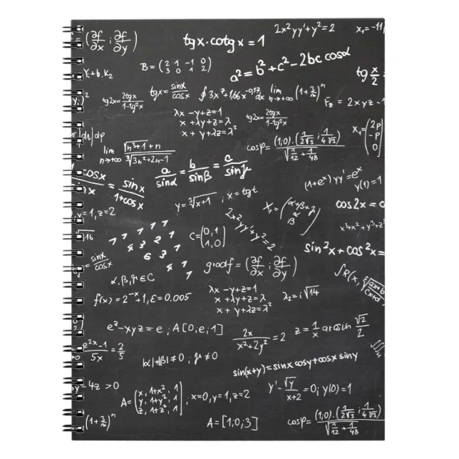 Blackboard Math Notebook | Zazzle