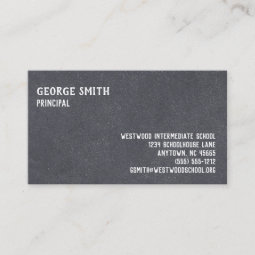 Blackboard Style Seven Line Custom Business Card | Zazzle
