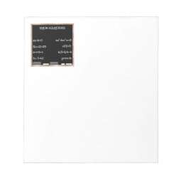 Blackboard with Math Equations Notepad | Zazzle