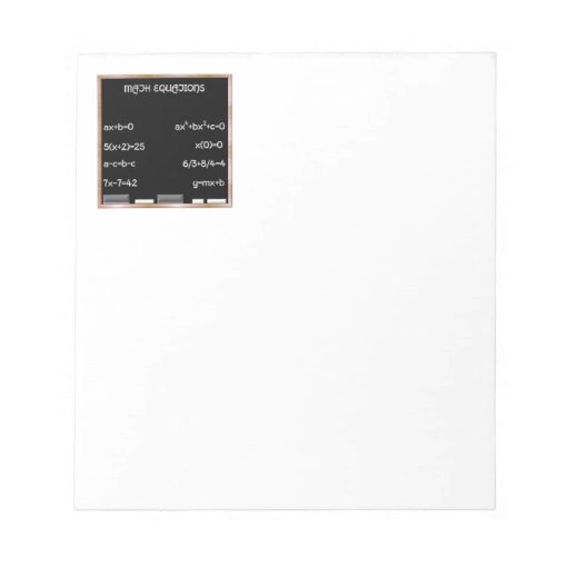 Blackboard with Math Equations Notepad | Zazzle