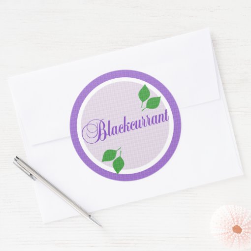 Blackcurrant Fruit Label Sticker | Zazzle