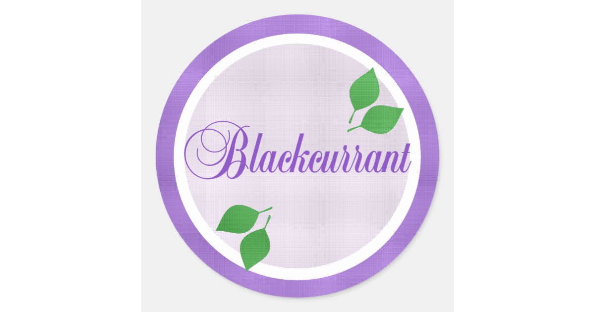 Blackcurrant Fruit Label Sticker | Zazzle