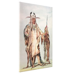 Blackfoot Indian Pe-Toh-Pee-Kiss, The Eagle Ribs Canvas Print | Zazzle