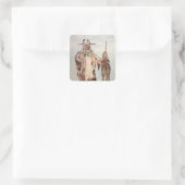 Blackfoot Indian Pe-Toh-Pee-Kiss, The Eagle Ribs Square Sticker | Zazzle