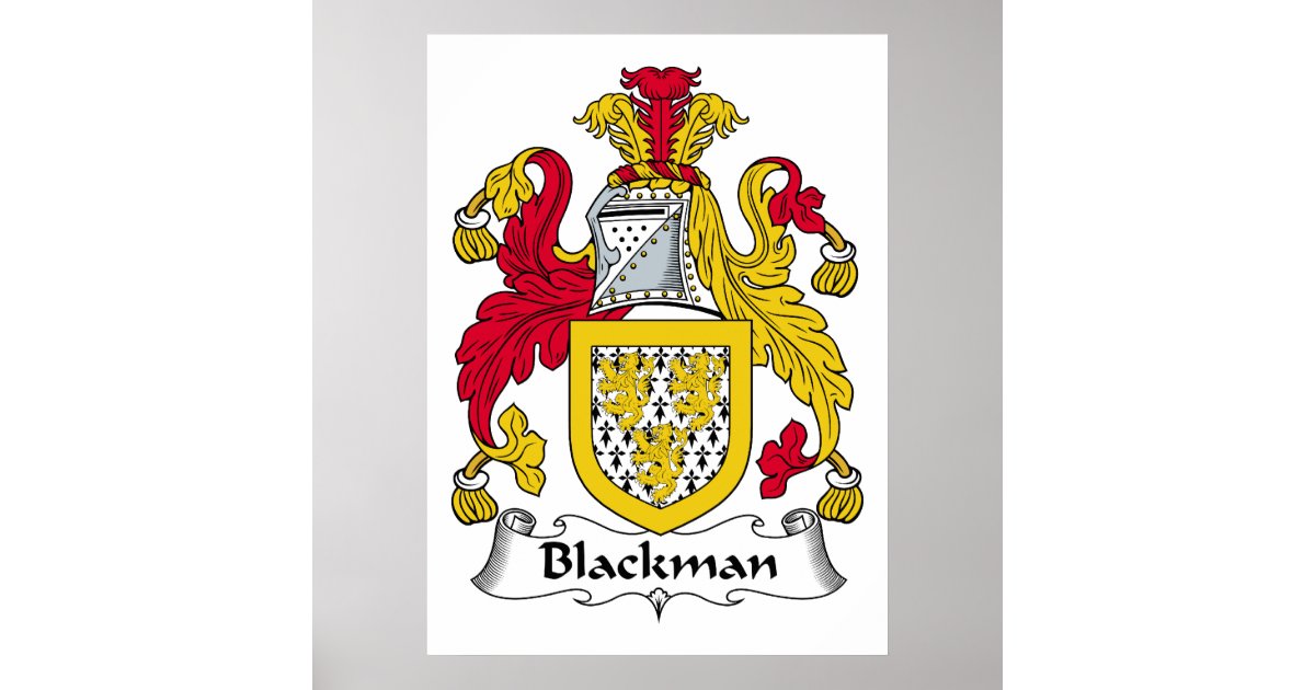 Blackman Family Crest Poster | Zazzle