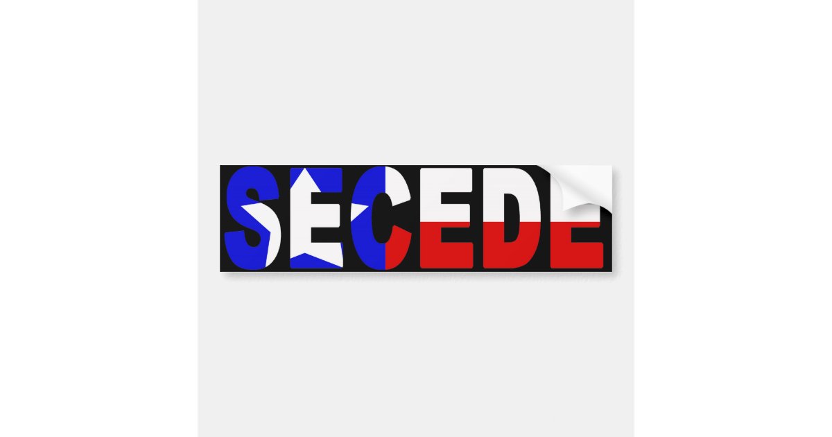 Blackout Texas SECEDE bumper sticker | Zazzle