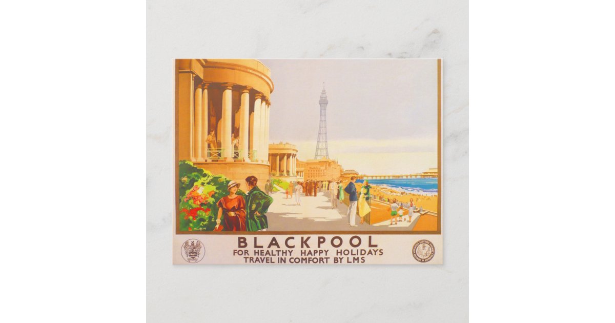Blackpool British Railways LMS Vintage Travel Postcard | Zazzle