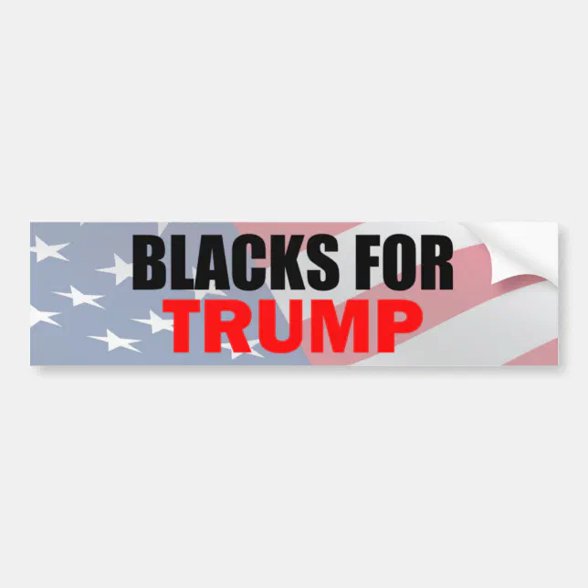 Blacks for Trump Bumper Sticker | Zazzle