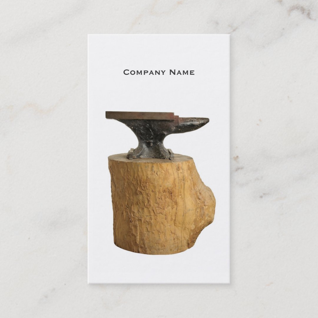 Blacksmith Anvil Business Card Template | Zazzle