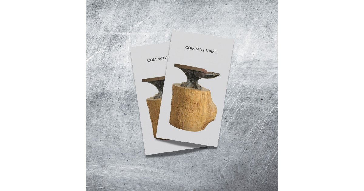 Blacksmith Anvil Business Card Template | Zazzle