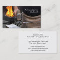 Blacksmith at a forge business card | Zazzle
