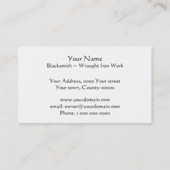 Blacksmith at a forge business card | Zazzle