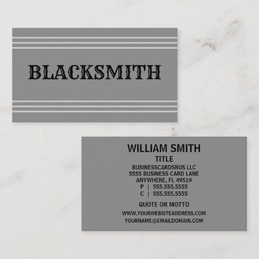 Blacksmith Business Card | Zazzle