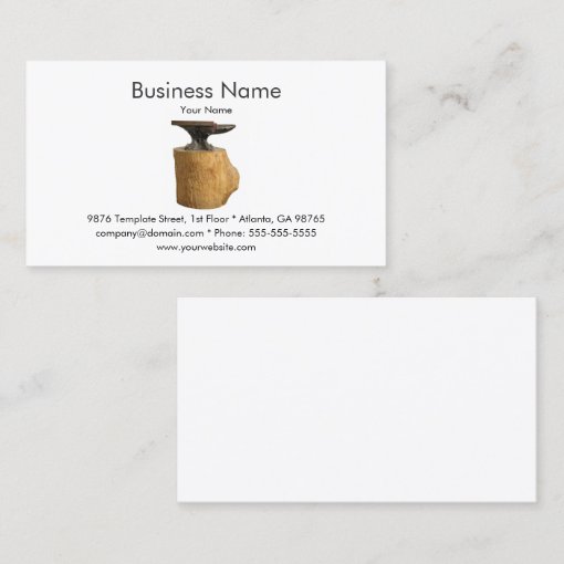 Blacksmith Business Card Template | Zazzle