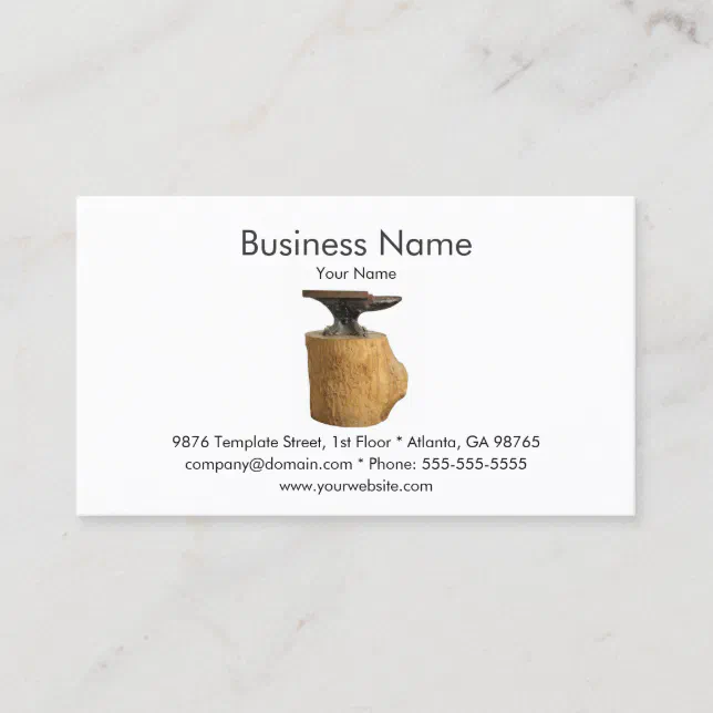 Blacksmith Business Card Template | Zazzle