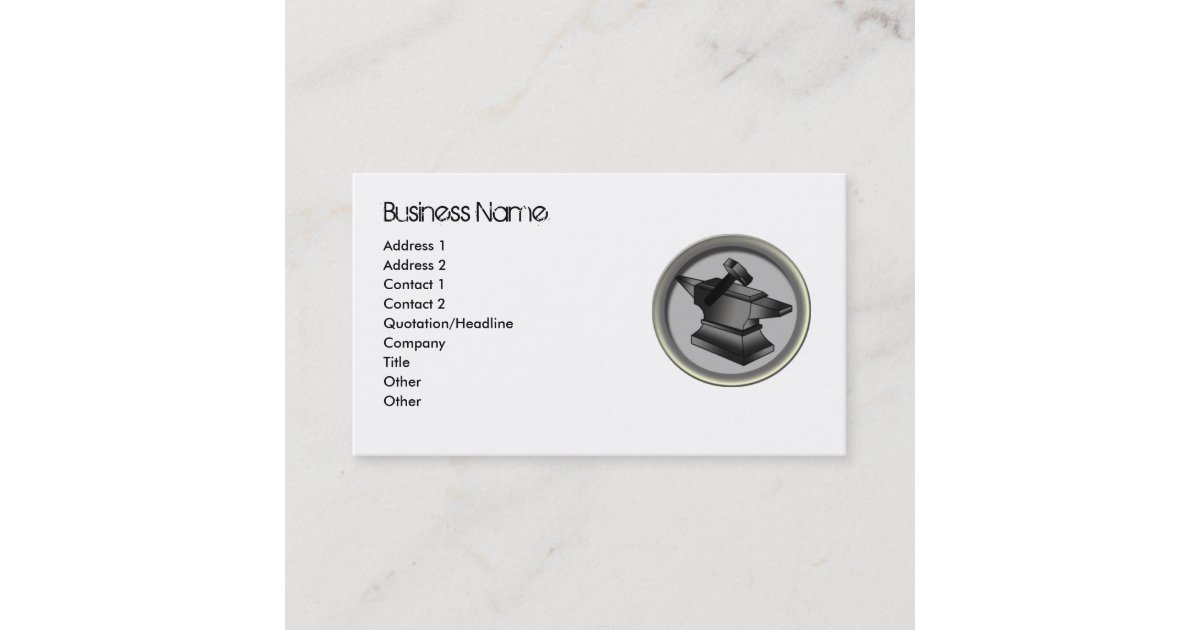 Blacksmith Business Cards | Zazzle