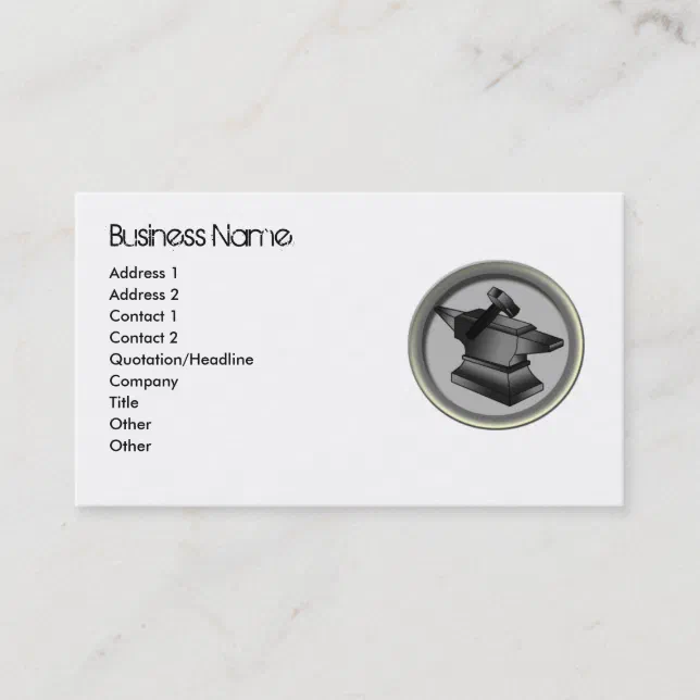 Blacksmith Business Cards | Zazzle