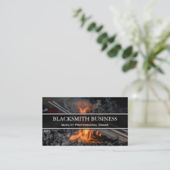 Blacksmith Forge Photo Business Card | Zazzle