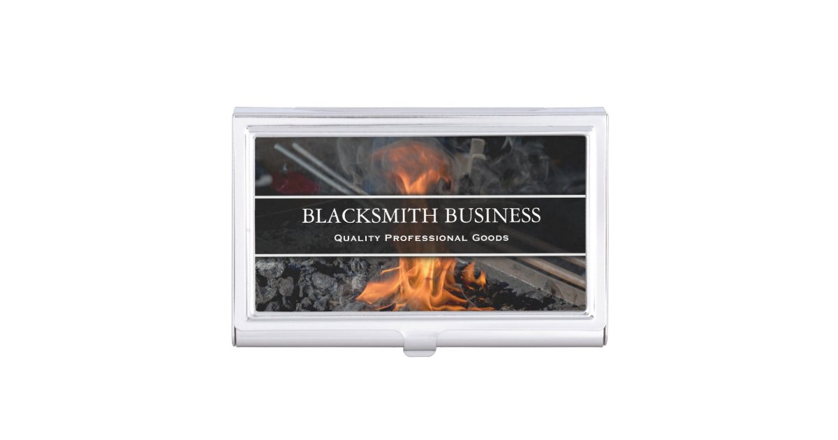 Blacksmith Forge Photo Business Card Case | Zazzle