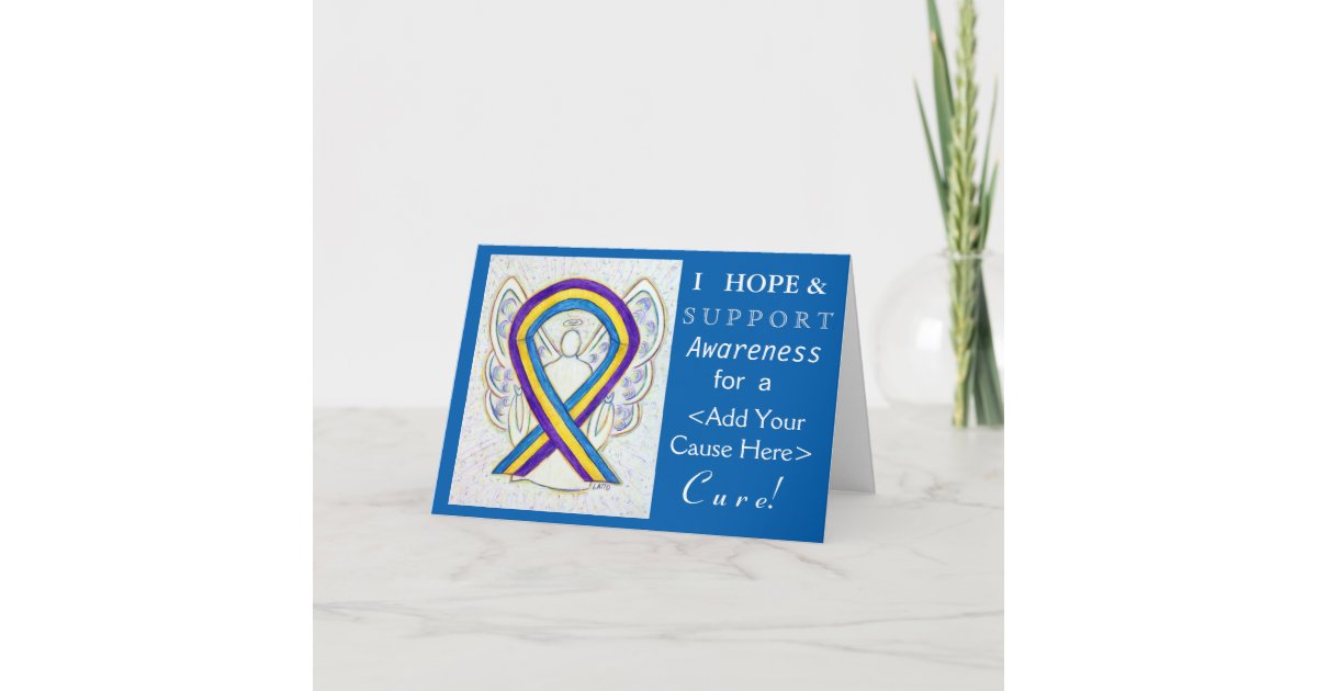 Bladder Cancer Awareness Ribbon Custom Cause Cards | Zazzle